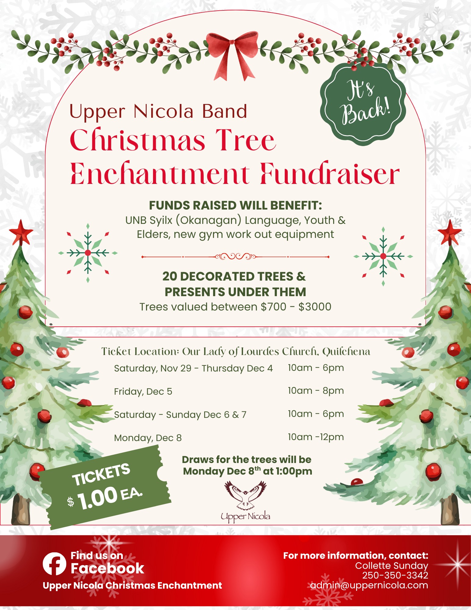 Christmas Tree Enchantment Fundraiser – Upper Nicola Band